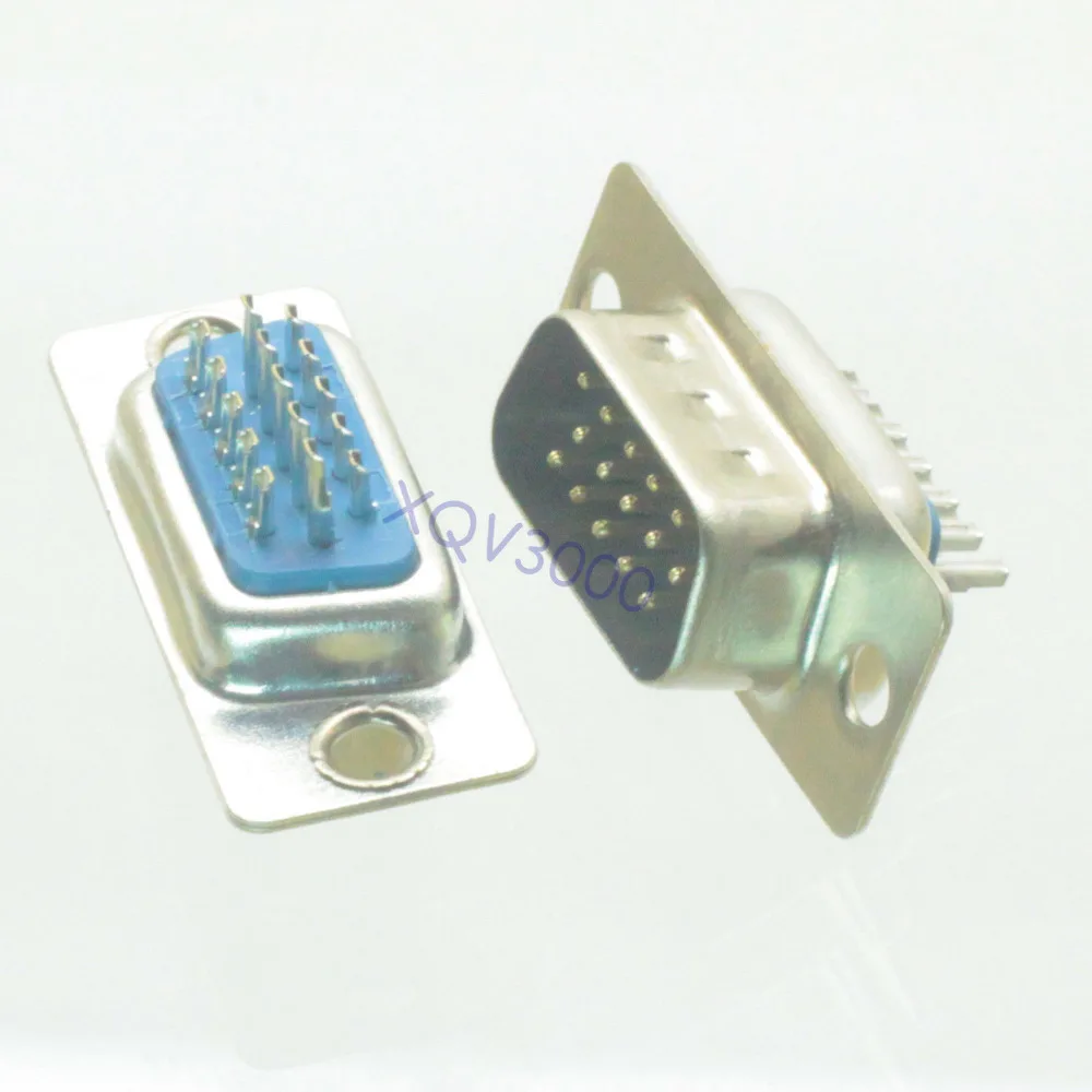 6pcs Connector VGA Socket DB15 DB 15 DR15 15pin male plug for LCD ...