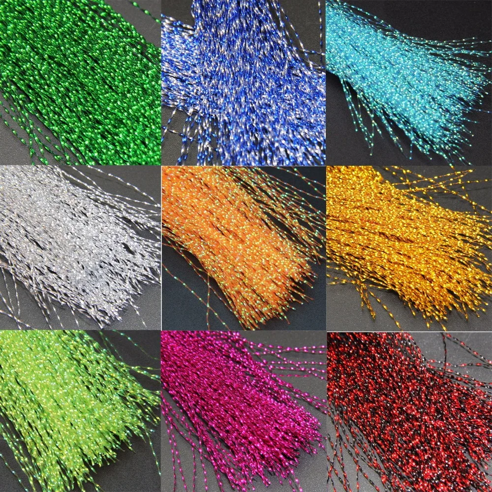 11 bags Fly Tying Material Crystal Flash Holographic Fishing Lure Tying ...