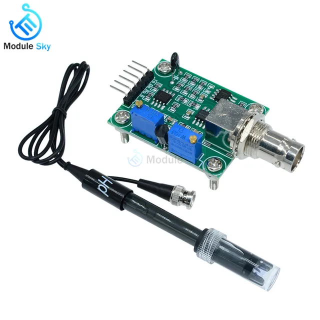 1set Liquid 0 14 Ph Meter Value Detection Sensor Module Monitoring Ph Controller Bnc Block Ph