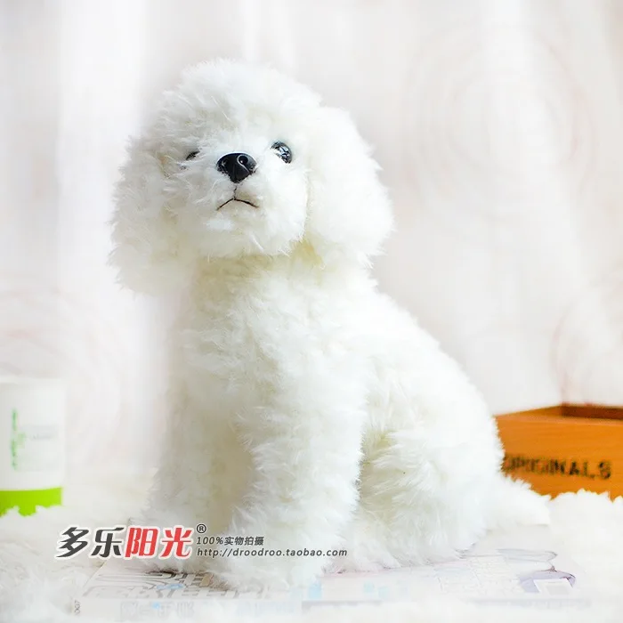 Original Cute Soft White Teddy Dog Puppy Doll Emulation Artificial ...
