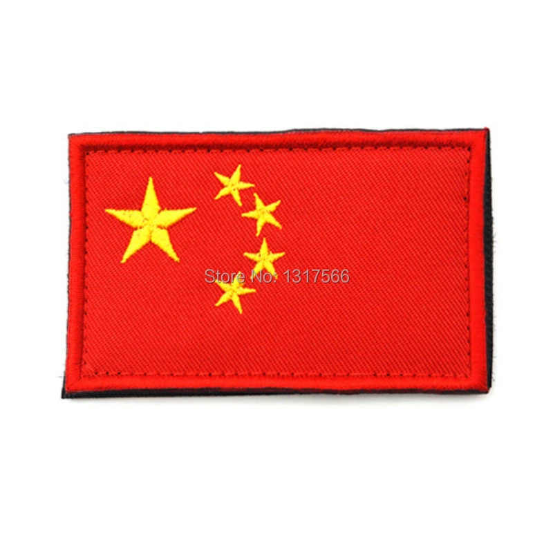 Chinese National Flag Embroidery Patch Embroidered Patches Military ...