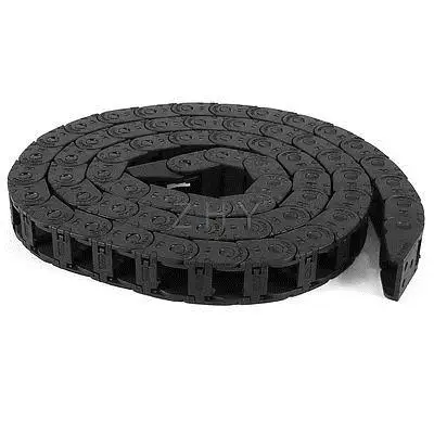 Black Plastic Open 10mm x 11mm Wire Carrier Drag Chain Nested 104cm ...