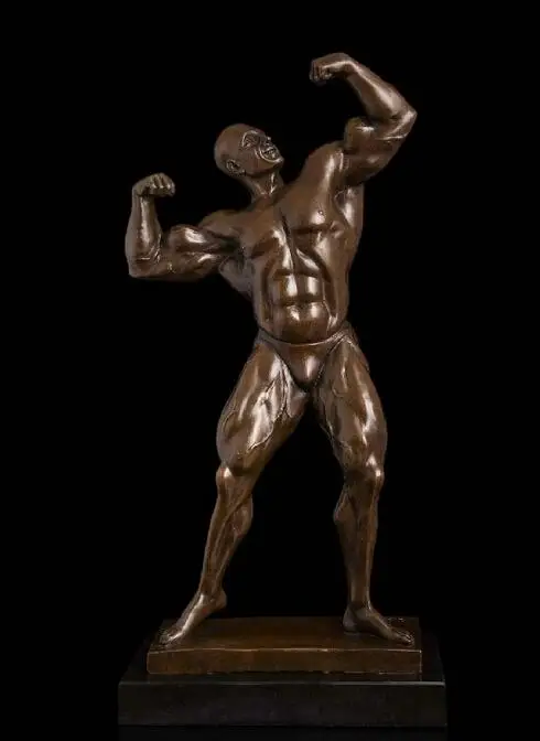 Art Sculpture Western Bronze Copper Marble Strong And Handsome Statue ...