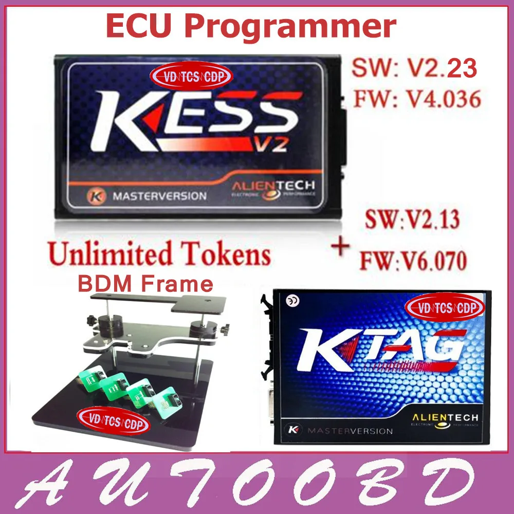KTAG V2.13 FW V6.070 Master Version KESS V2 V2.23 FW V4.036 with BDM ...