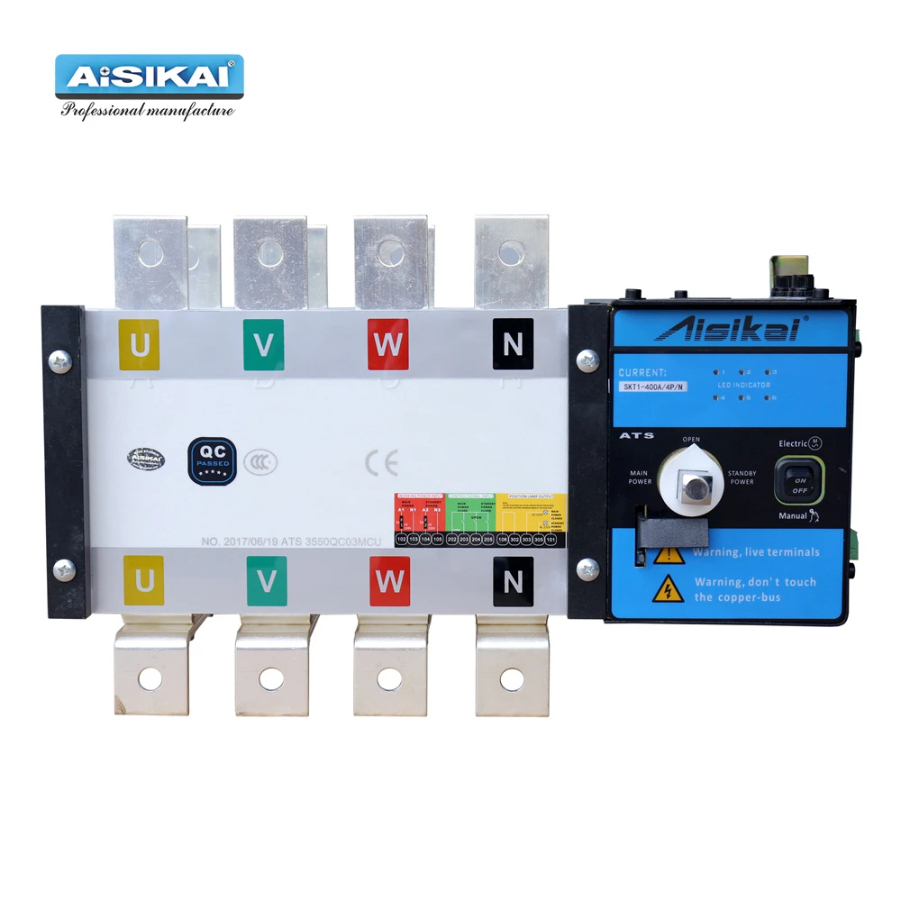 Aisikai 400a 4p Ats Controller Dual Power Automatic Transfer Switch ...