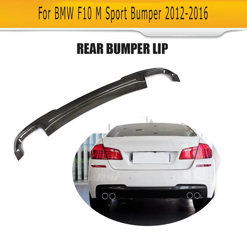 5 Series Real Carbon Fiber Rear Bumper Lip Diffuser spoiler For BMW F10 ...