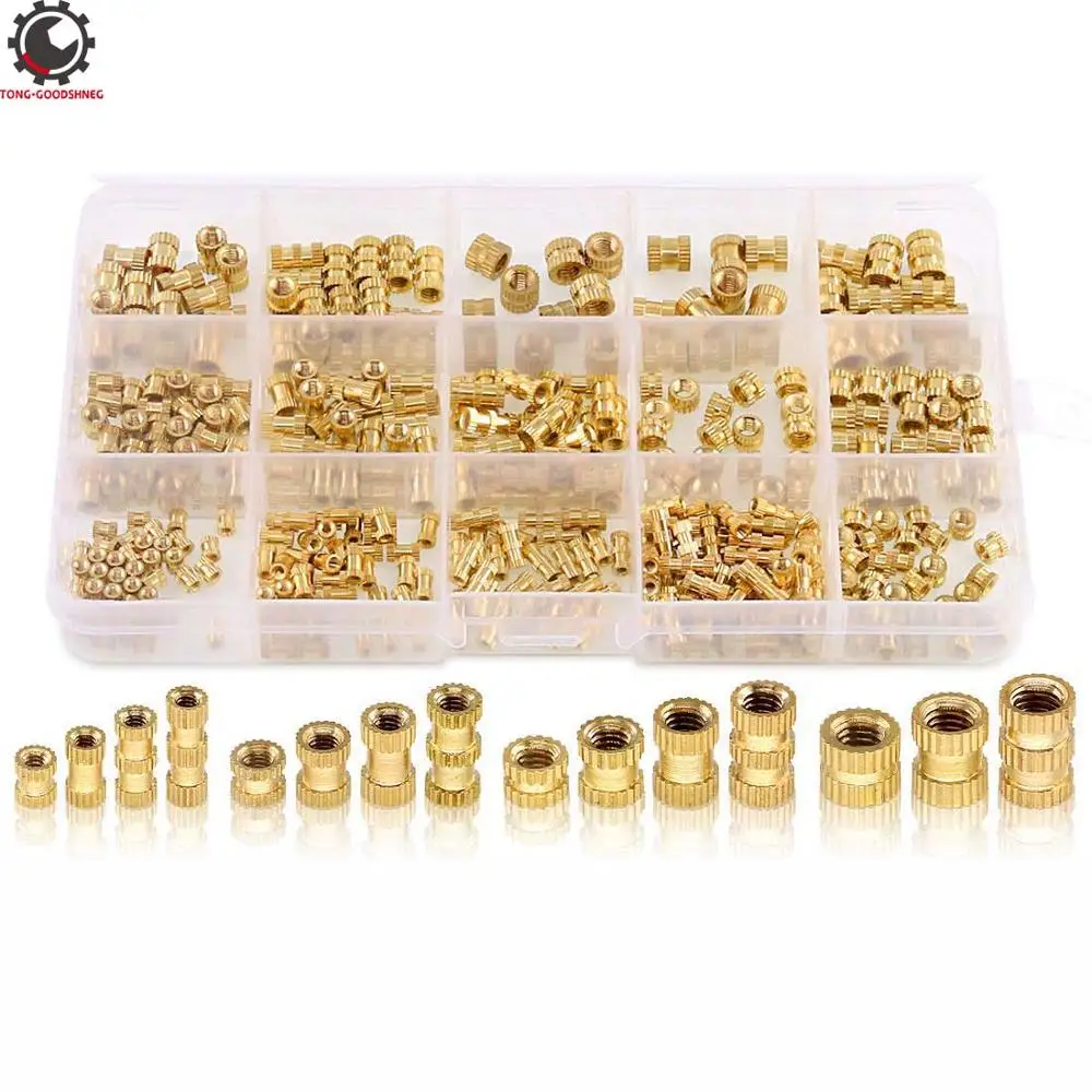 150pc M3 Brass Threaded Heat Set Insert Plastic 3D Printing Metal Nut Supplies Fastener Nuts 