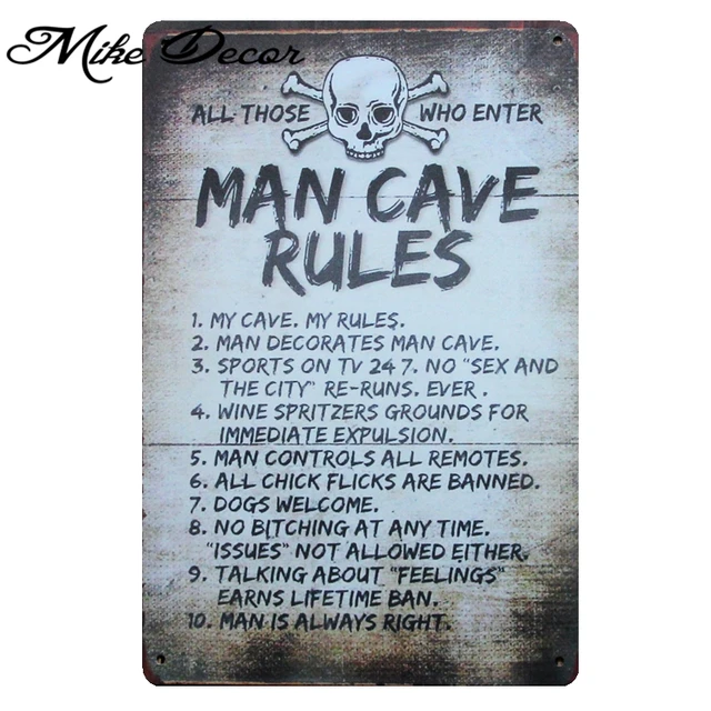 Man Cave Rules Humor