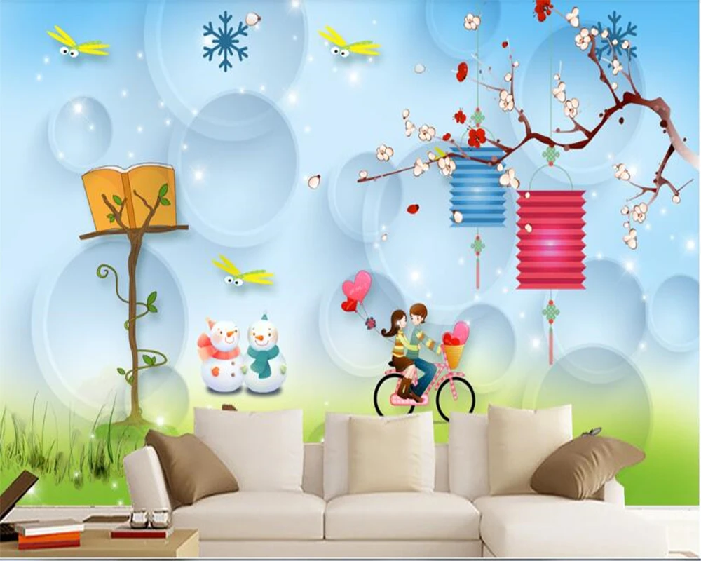 Beibehang Custom Wallpapers For Living Room 3d Fresh Papel De Parede ...