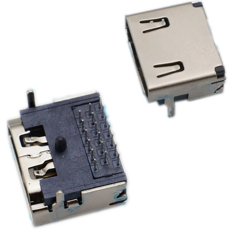 HDMI USB 19pin USB Female Type A 19 Pin DIP Right Angle Plug Jack ...