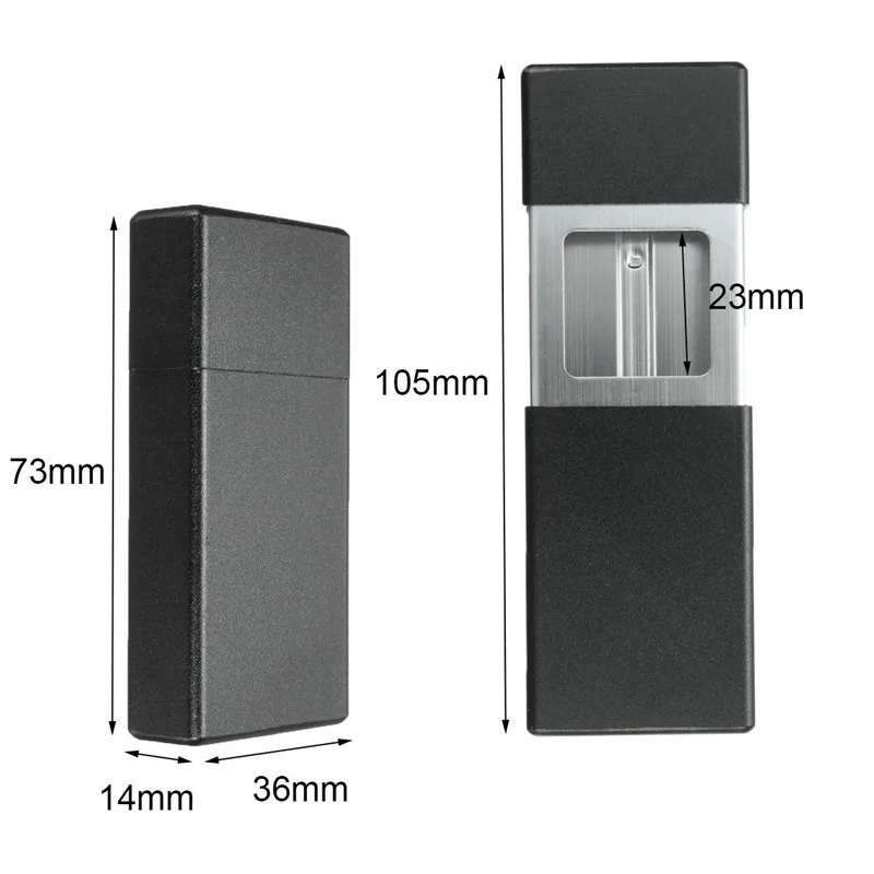 Portable Rectangular Ashtray - Smokeless, Elegant Sliding Metal Body in ...