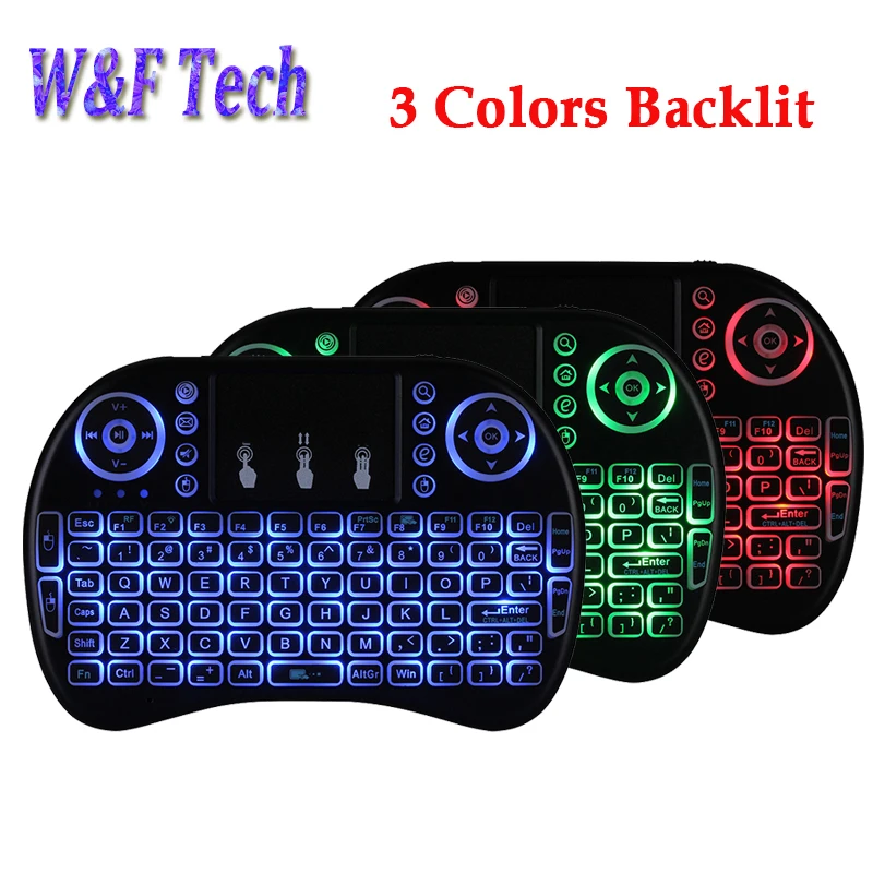 11PCS i8 Russian English 2.4GHZ mini backlight gaming Wireless Keyboard ...