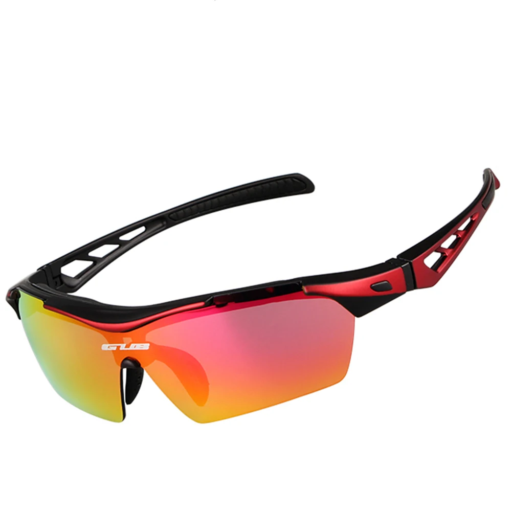 Gub 5200 Sport Sunglasses Uv400 Protection Glasses With 3 Lenses 3 Colors Lightweight Polarized
