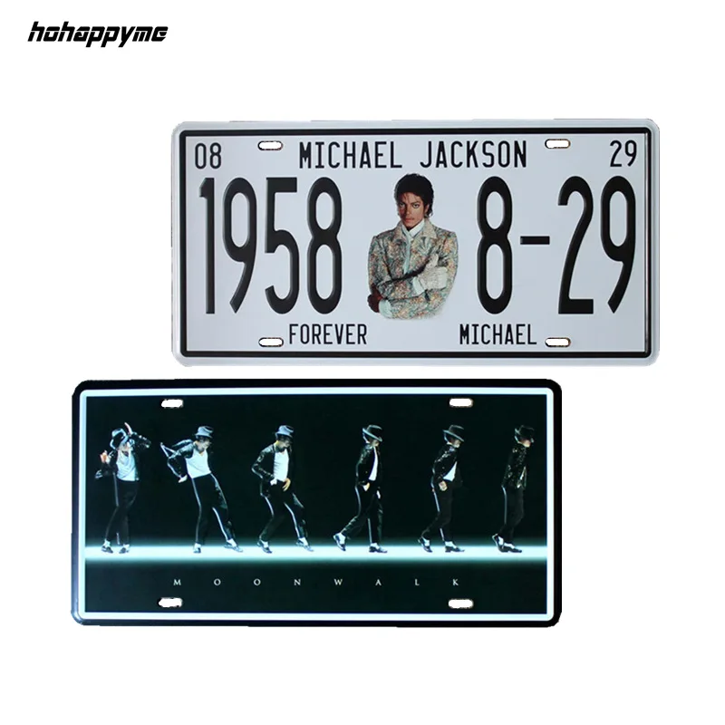 15x30 Cm Michael Jackson License Plates Retro Art Wall Plaque Coffee ...