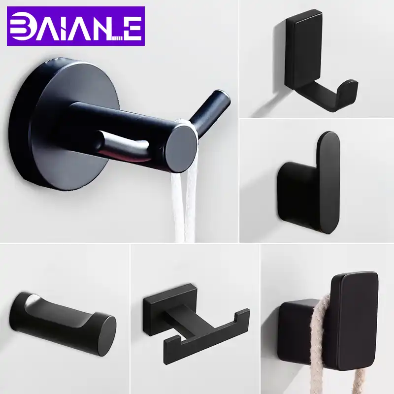 Robe Haak Zwart Decoratieve Kapstokken Rek Muur Hanger Enkele Roestvrij ...