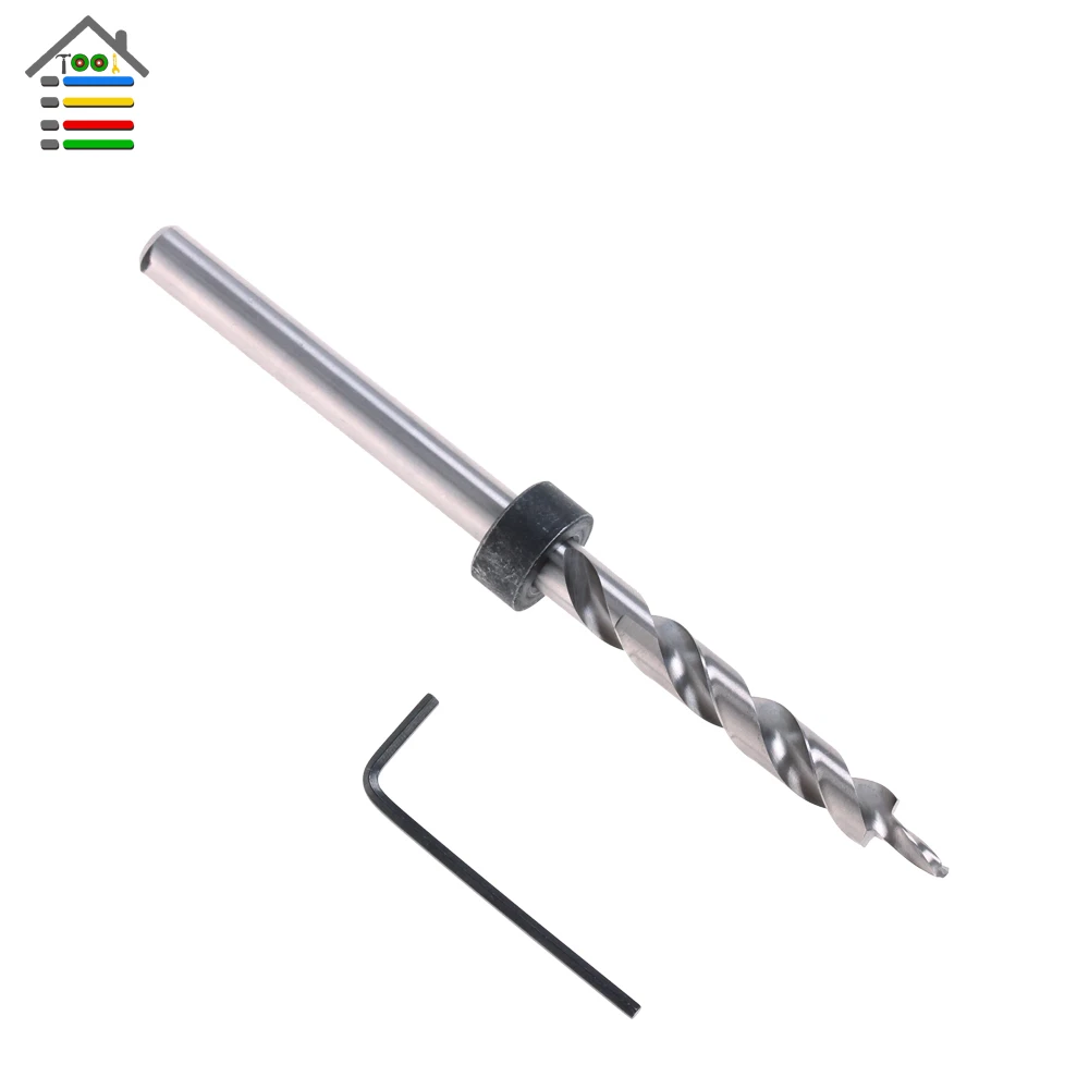 New 3 8 9 5mm Pocket Pilot Twist Step Drill Bit Stop Collar Jig Manual new-3-8-9-5mm-pocket-pilot-twist-step-drill-bit-stop-collar-jig-manual