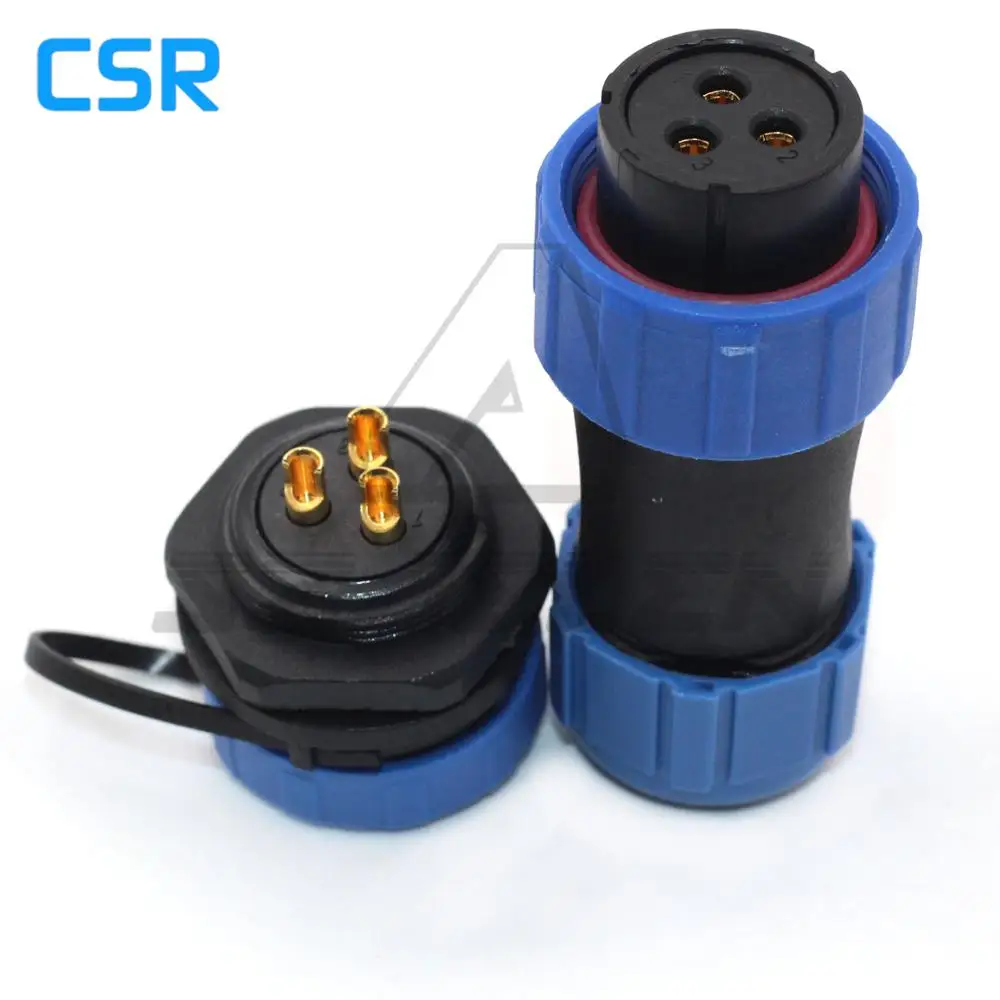 SP2110/S3 P3, 3pin Waterproof connector ,IP68 Industrial Connectors, led power connector plug ...