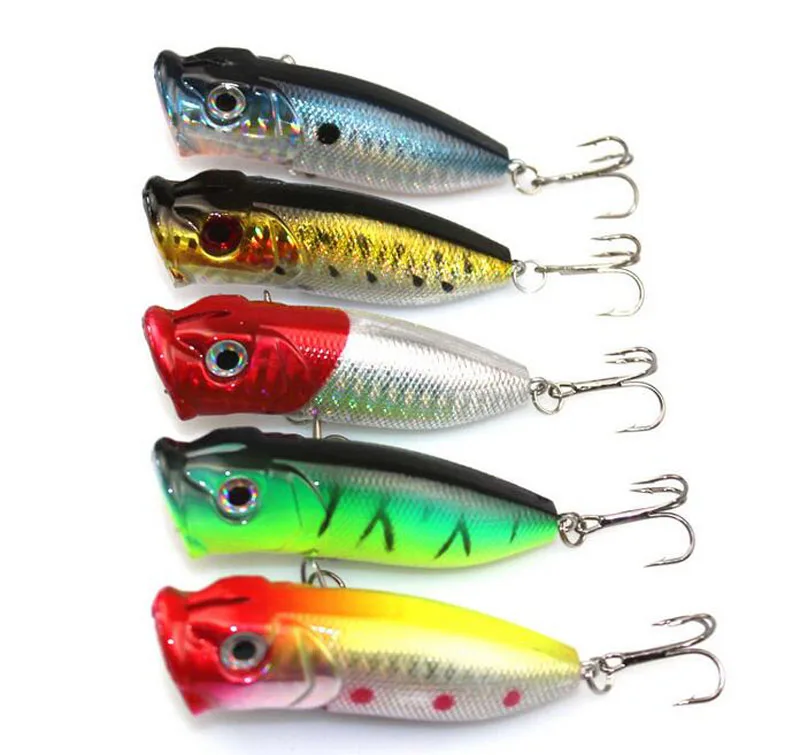 Isca popper flutuante de pesca, isca popper de 13g 6.5cm crankbait ...