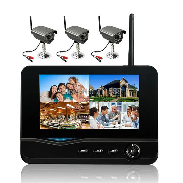 Digital Wireless Video Camera System 7 Inch Wireless Digital Security ...