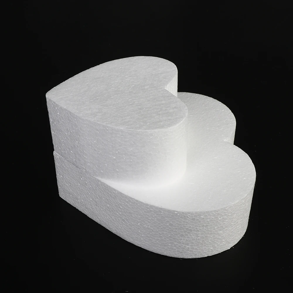 4/6/8/10 Inch Heart Shaped Polystyrene Styrofoam Sugar Craft Dummy ...