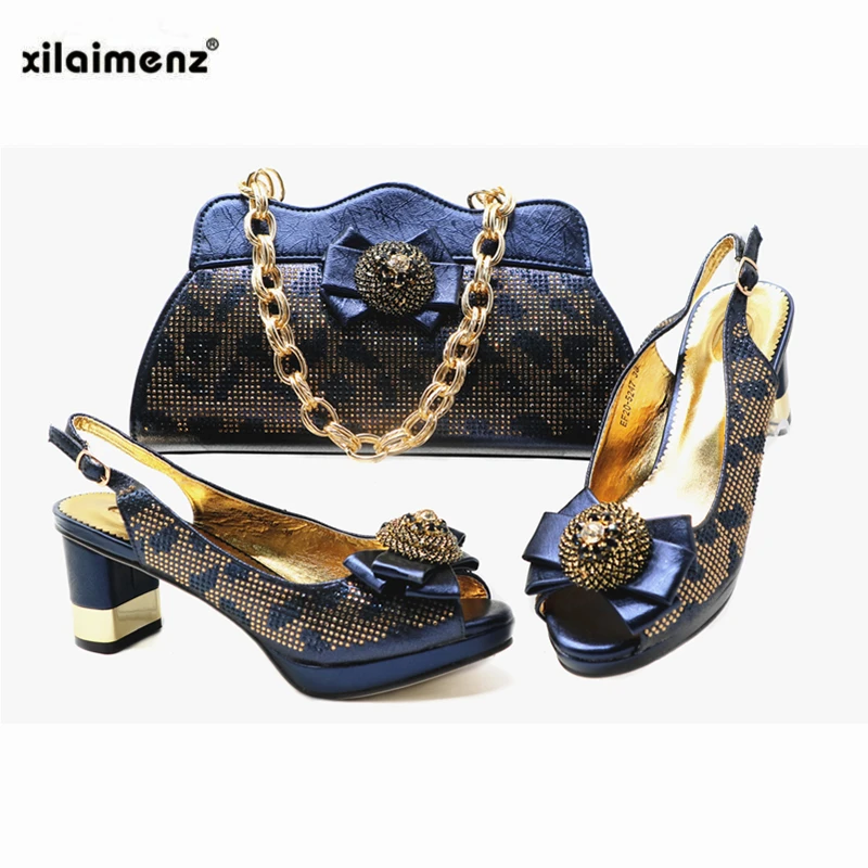 New Design Nigerian Ladies Shoes and Bag to Match Decorate with ...