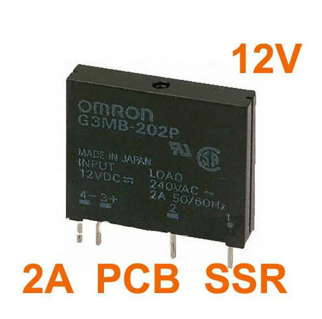 10 pcs G3MB 202P DC AC PCB SSR In 12VDC,Out 240V AC 2A Solid State ...