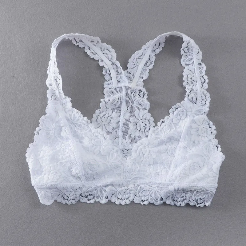 fashion bralette ultra-thin 100% perspective lace wireless bra sexy ...