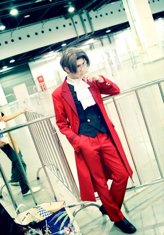Anime Ace Attorney Miles Edgeworth Phoenix Wright Cosplay Costumes ...