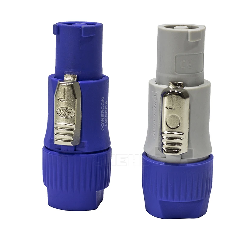 4pcs PowerCon plug Connector Cable blue/white 3Pins Adapter powercon ...