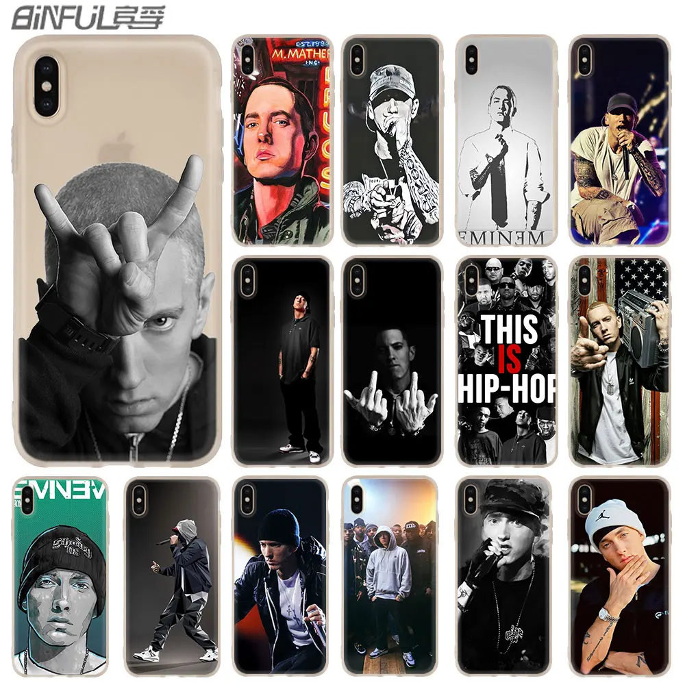 Hip Hop Rapper Eminem rap Case for iphone XS Max XR X 10 Cover Phone ...