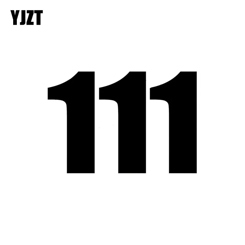 YJZT 14.7CM*10CM Fun Number 111 Motorcycle Vinyl Decal Graphical Black ...