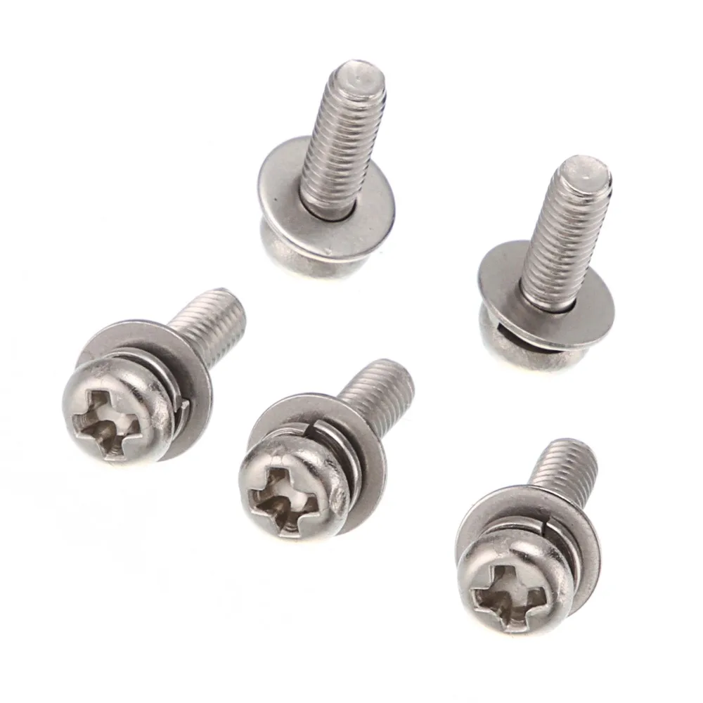 100pcsM3*12mm Phillips Pan Head Three Combination Screw Three sem ...