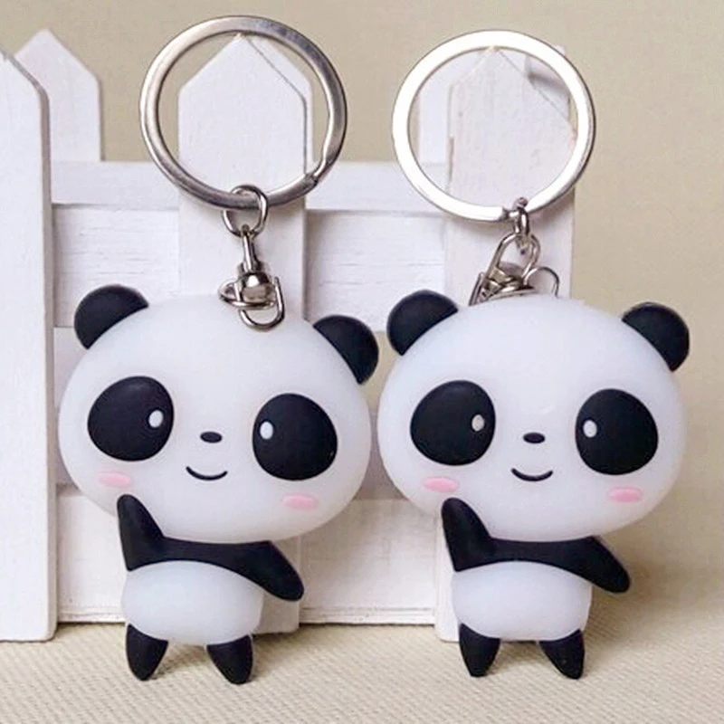 1PCS Cute Panda Cartoon Keychain Pendant Key Ring Tourist Souvenirs ...