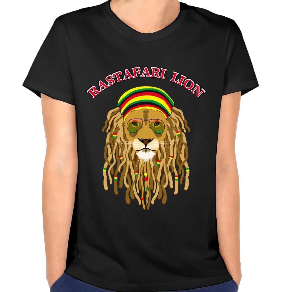 New Arrival Rastafari Lion Rasta Lions Shirt Woman's Vogue T shirts T ...