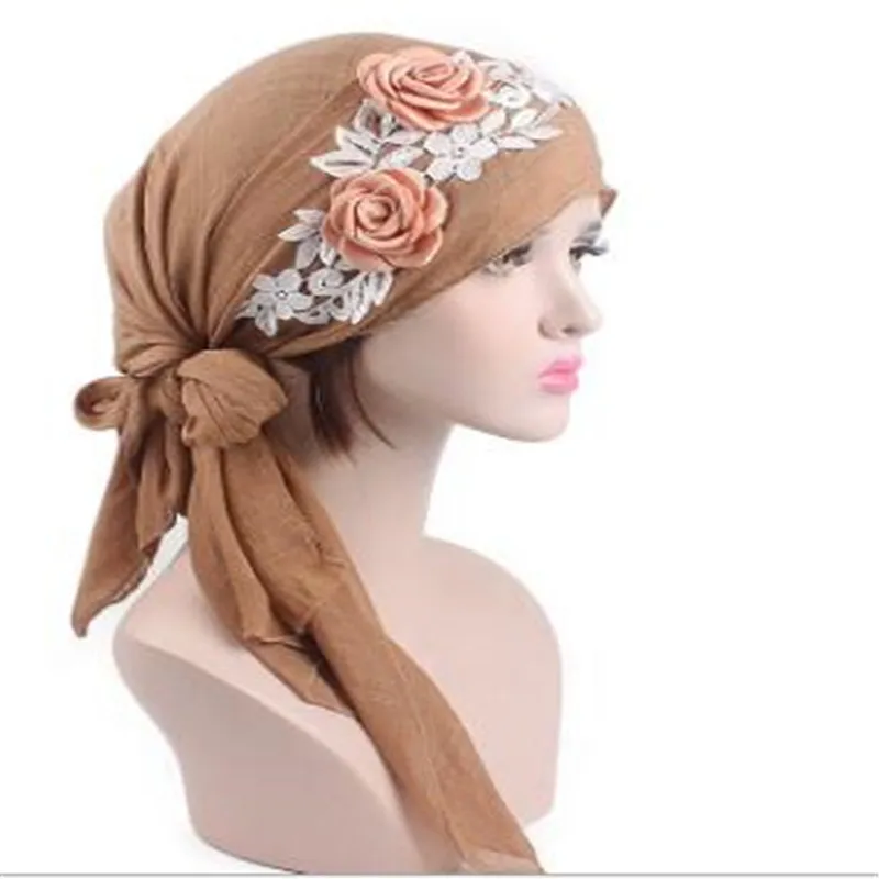 Estilo pastoral Rural fios de algodão lenço das mulheres cap cap cabeça ...