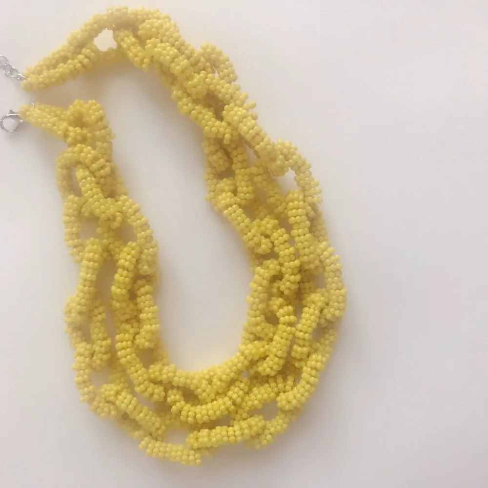 Collier de perles à fleurs jaunes, nouveau Design à la mode, collier ...