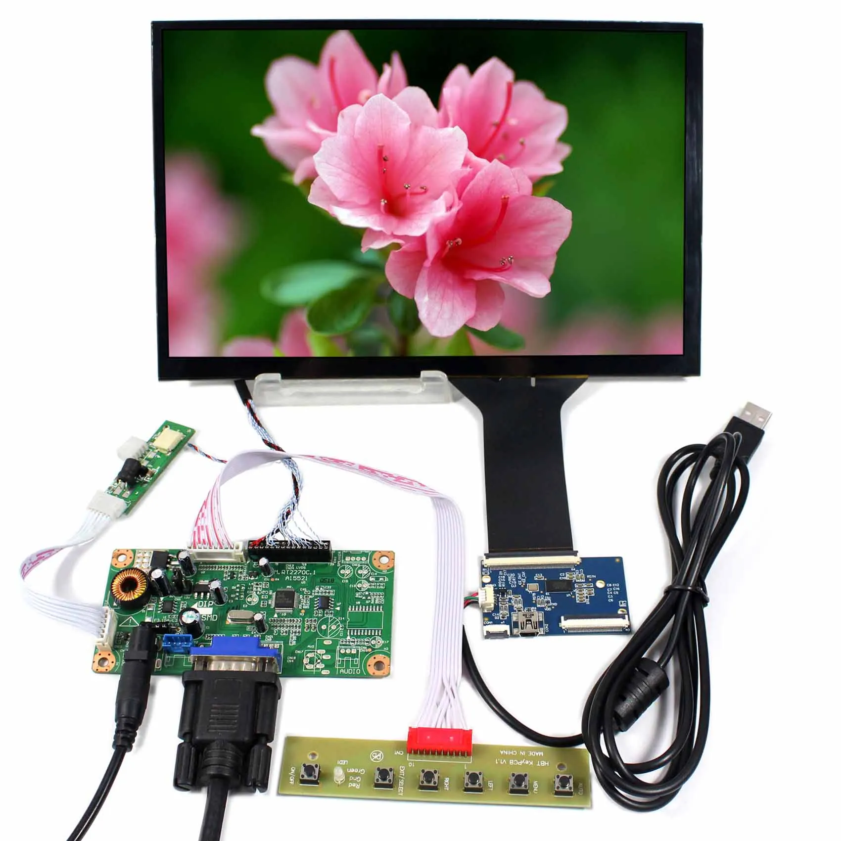 VGA LCD Controller Board 10.1inch 1920X1200 B101UAN02.1 With Capacitive ...