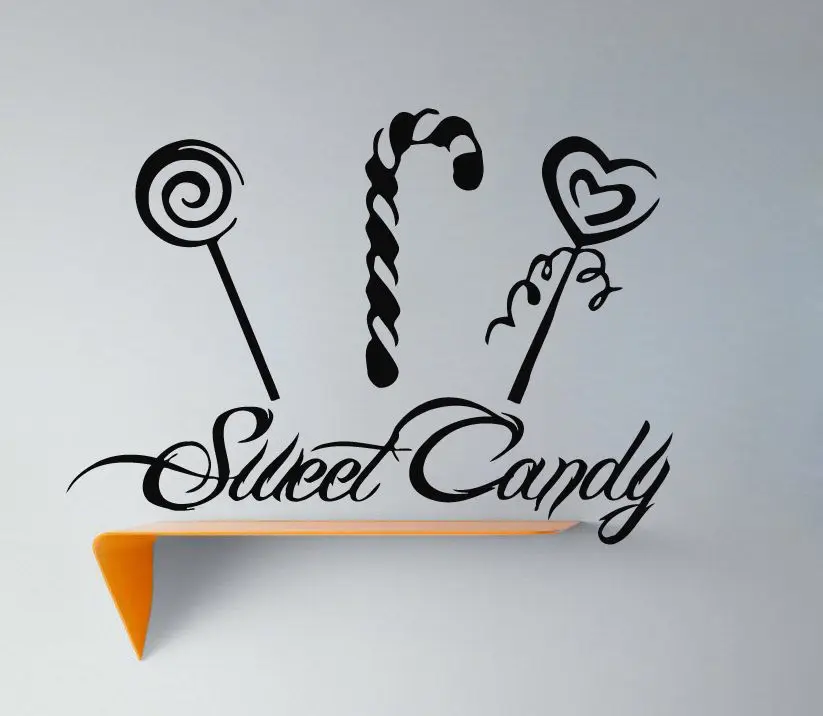 Wall Decals Sweet Candies Food Decal Vinyl Sticker Cafe Kitchen Decor ...