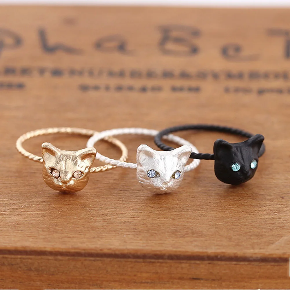 1 Piece!!! New Cute Cat Head Finger Ring Fashion Jewelry Wholesale New ...