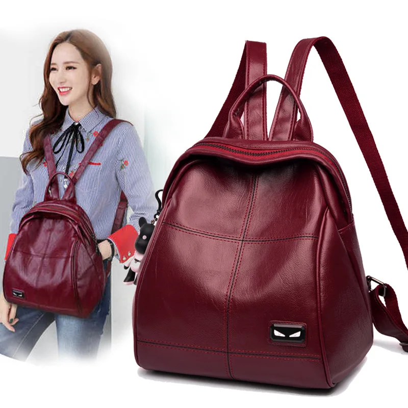 Women's Plaid Backpack For Teenagers Girls Backpack Female Small School ...