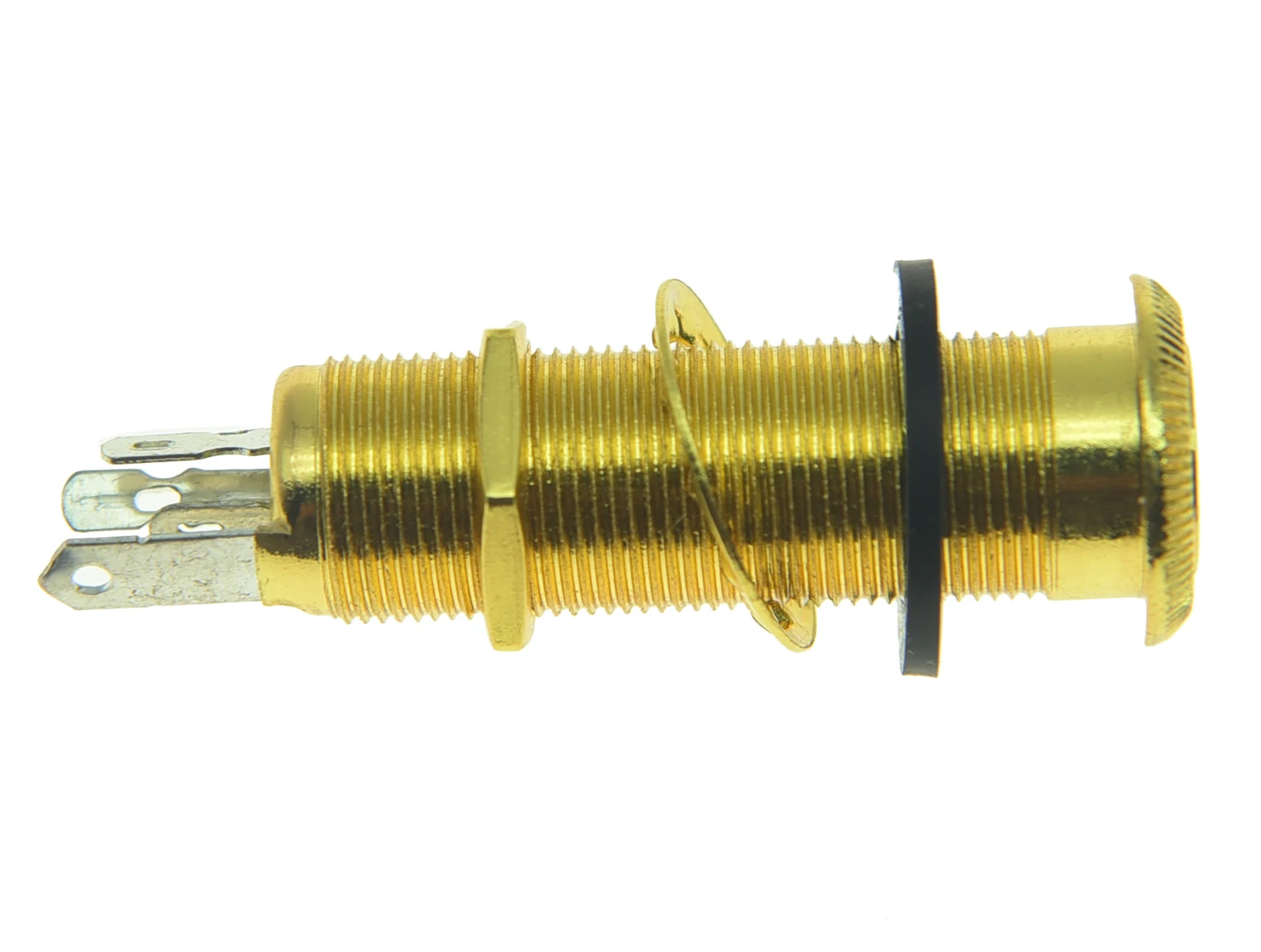 KAISH-Gold-Copper-Stereo-Guitar-Bass-Barrel-Jack-Socket-Cylinder-Input ...