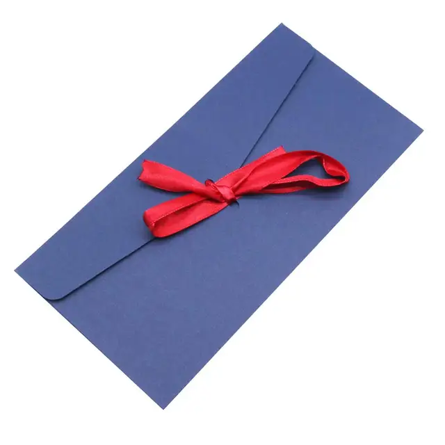 Aliexpress.com : Buy 10 pcs Ribbon Gift Envelope 22*11cm Fine ...