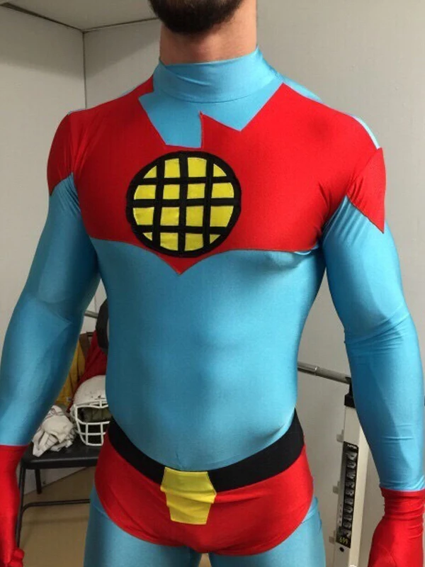 Free Shipping 2016 Super Hero Blue and Red Captain Planet Superhero ...