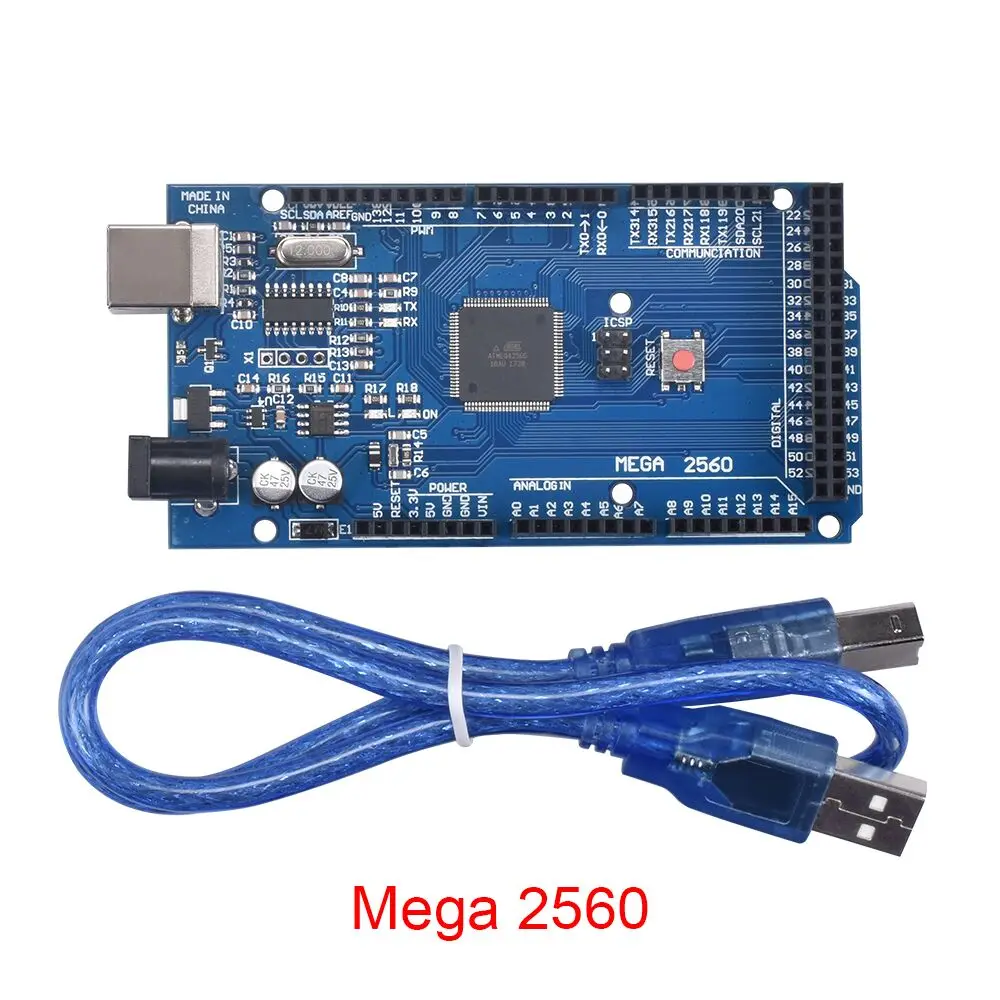 Mega 2560 R3 Mega 2560 REV3 ATmega 2560 16AU Board + USB Compatible For ...