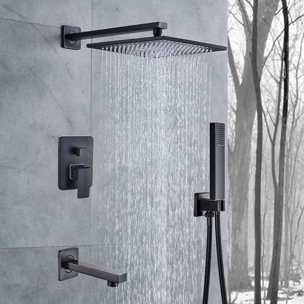 ORB Concealed Shower System Set Hot Cold Mixer Tap Bathroom Faucet ...