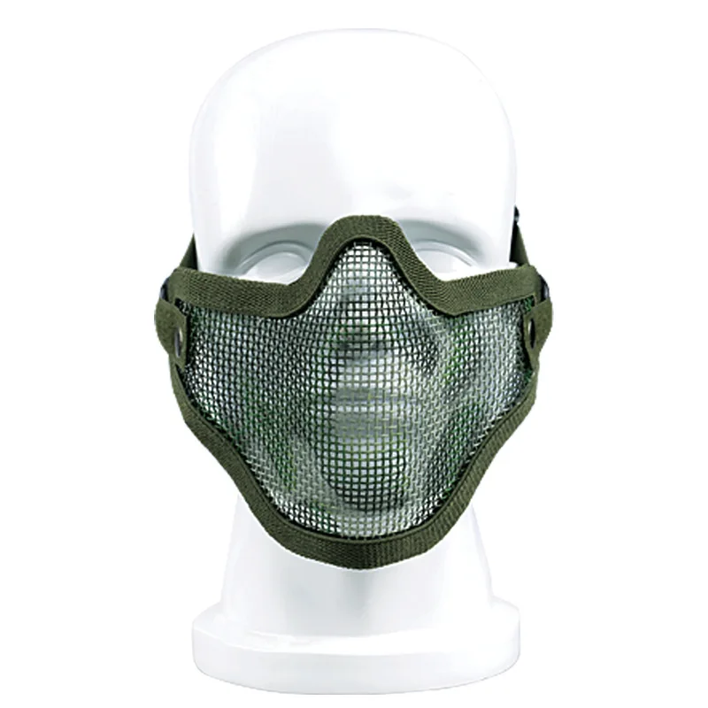 Single strap Half face masks, CS wire mesh metal mask, outdoor cycling ...