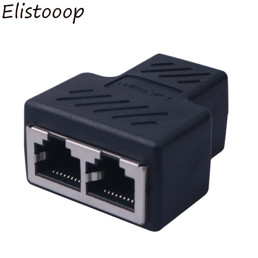 One Split Two Ways Network Ethernet Head Lan Cable Joiner Coupler RJ45 ...