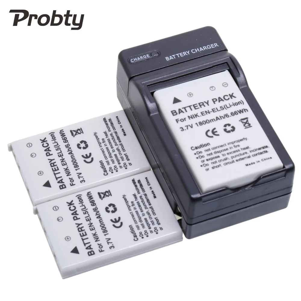 Cheapest PROBTY 3pcs EN-EL5 ENEL5 camera battery + charger for NIKON ...