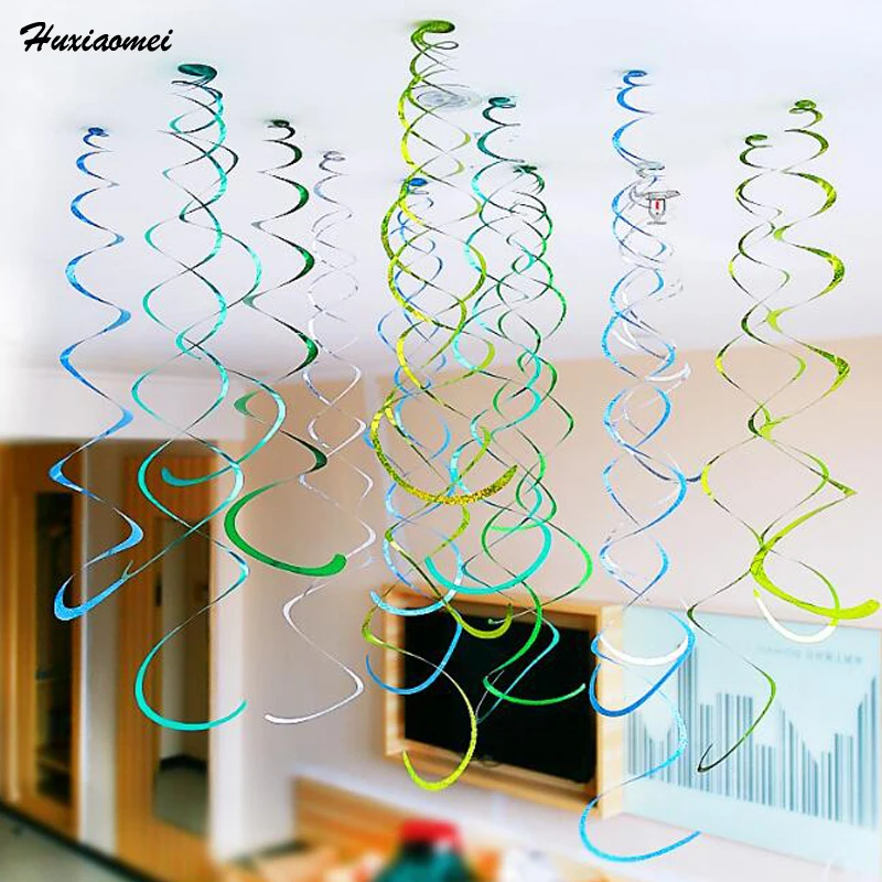 Huxiaomei 90cm 5Pcs/lot Spiral PVC Ornaments Party Scene Layout Wedding ...