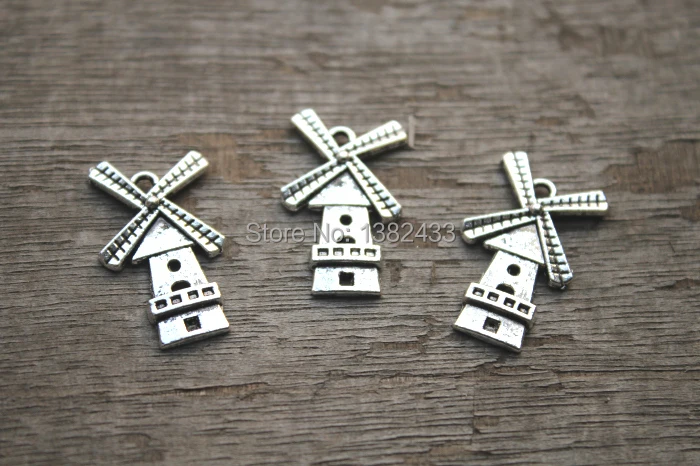 15pcs-Windmill-Charms-Antique-silver-Lovely-WindMill-Charms-Pendant ...